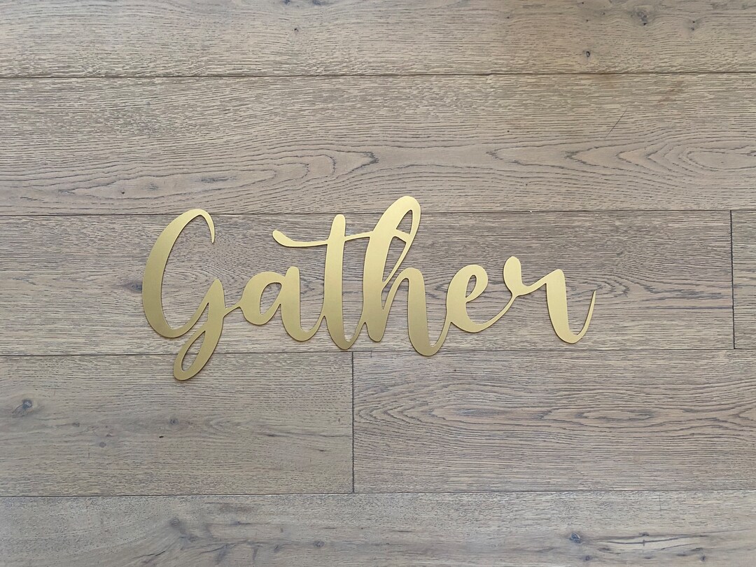 Gather Metal Word - Metal Wall Art - Gather Word Sign - Gather Word ...