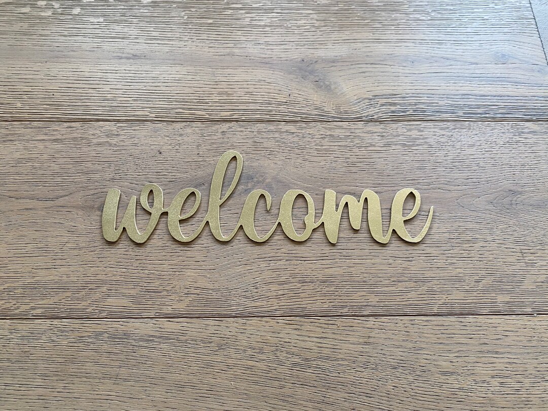 Metal Welcome Sign: Rustic Steel Wall Art - Etsy