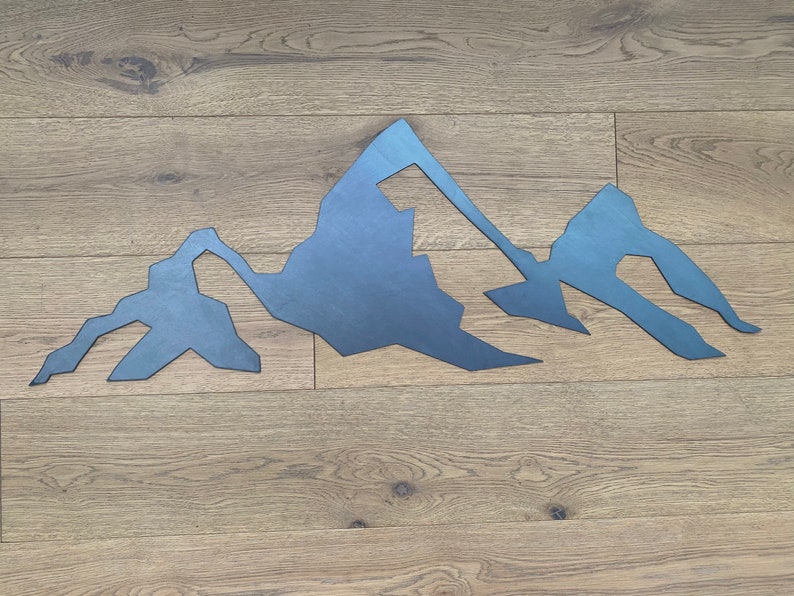 Rustic Metal Mountain Wall Art Vector Style. - Etsy