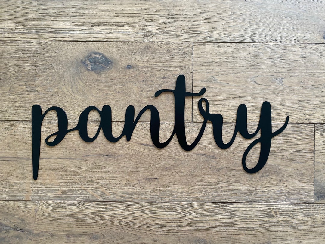Pantry Metal Wall Art Kitchen Decor Handcrafted Sign Rustic Home ...