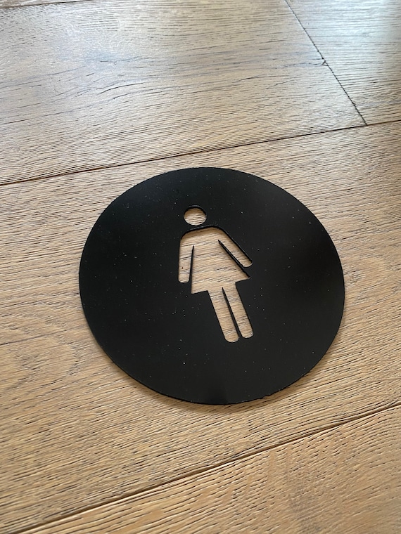 Female Metal Bathroom Washroom Restroom Sign Door Sign - Etsy
