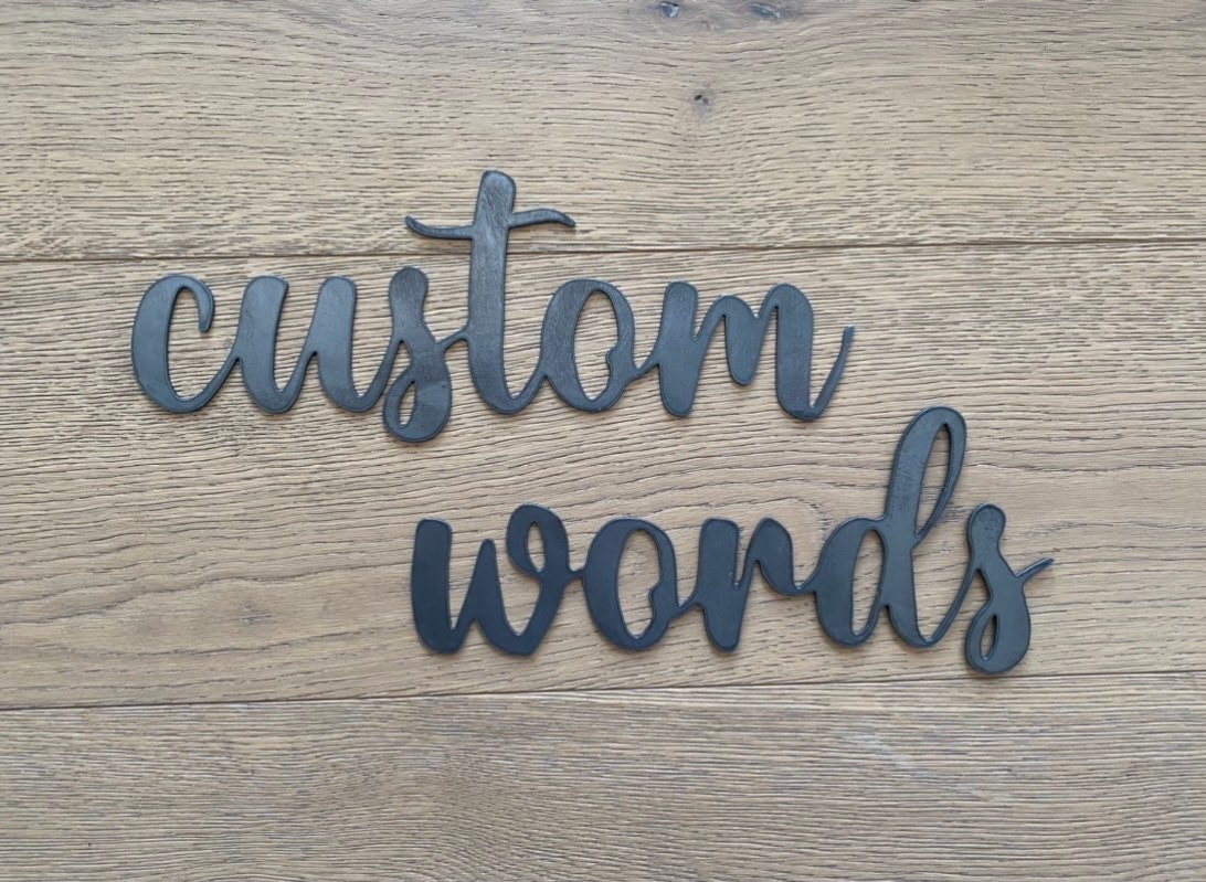 Custom Metal Sign Custom Metal Words Personalized Sign | Etsy