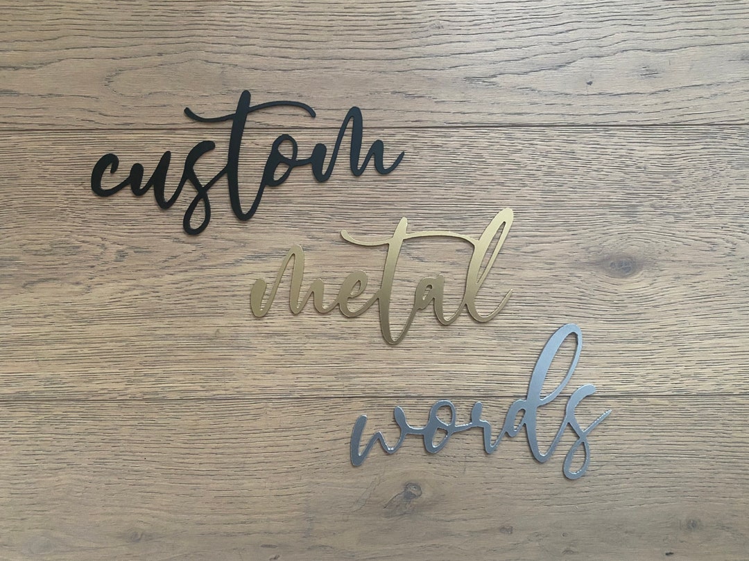 Custom Metal Word Sign: Personalized Wall Art, Home Decor - Etsy