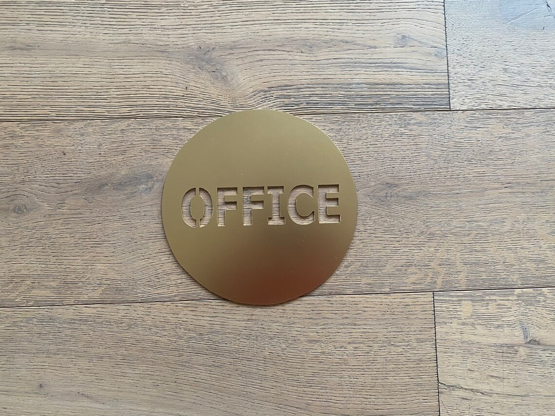 Metal Office Door Sign: Modern Business Decor - Etsy