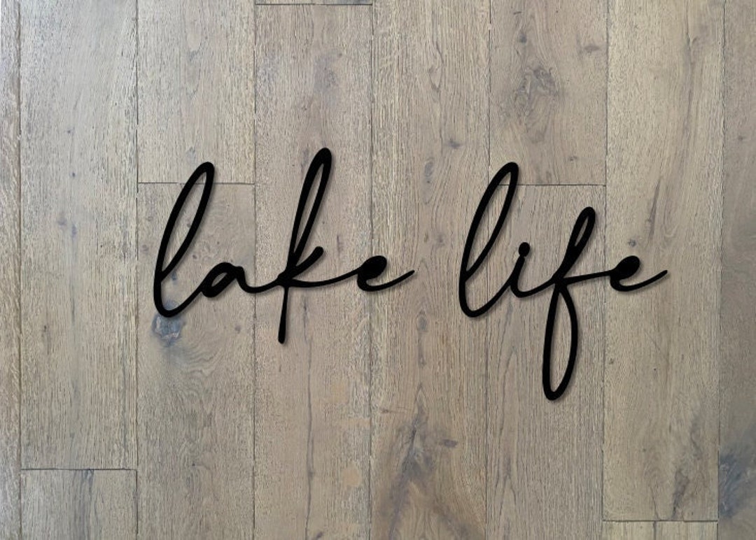 Lake Life Metal Words | Metal Wall Decor | Ensix Metal | Cabin and ...