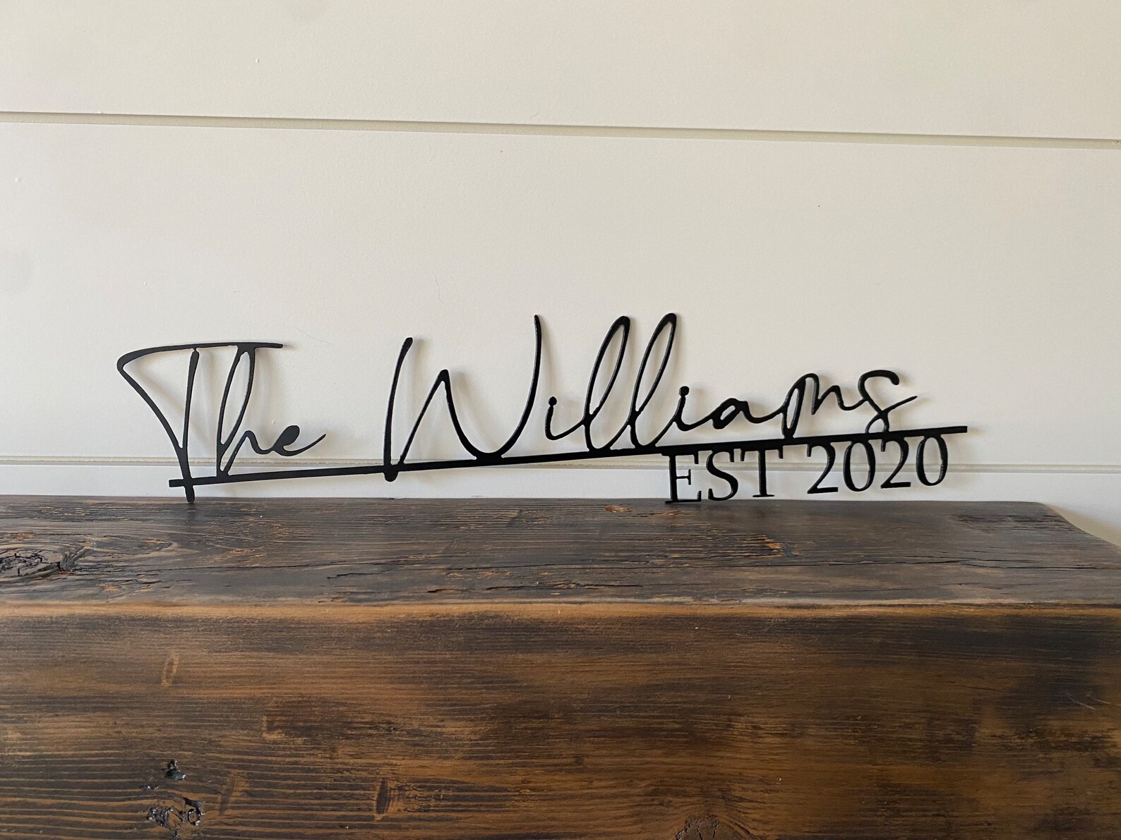 Personalized Family Name Sign | Last Name Metal Sign Wedding Gift ...