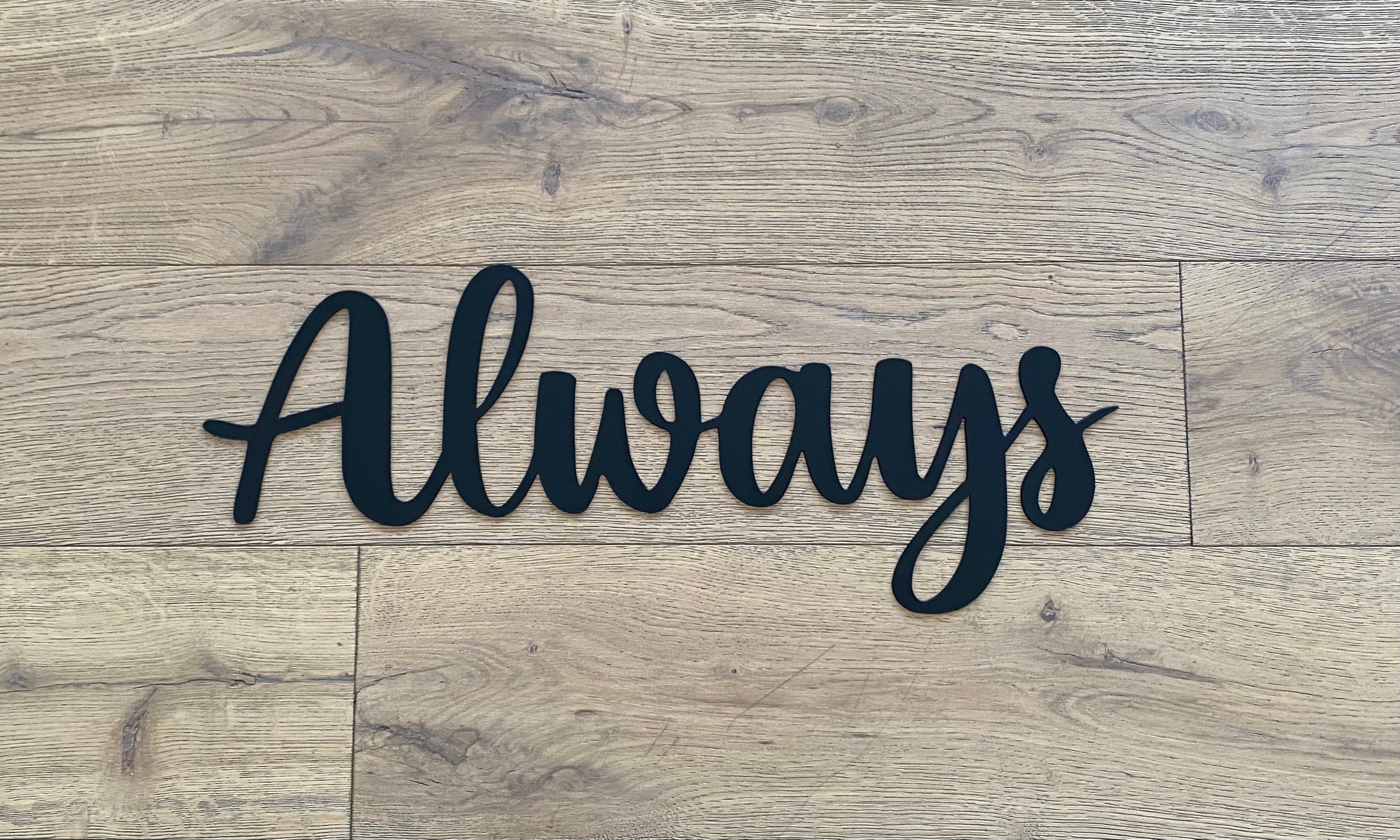 Always Metal Word Metal Wall Art Always Word Sign Always | Etsy