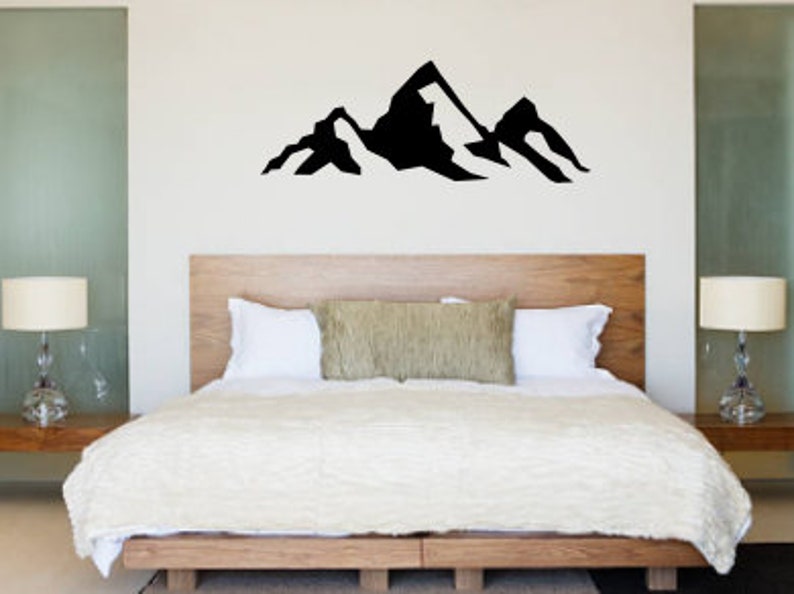 Rustic Metal Mountain Wall Art Vector Style. - Etsy