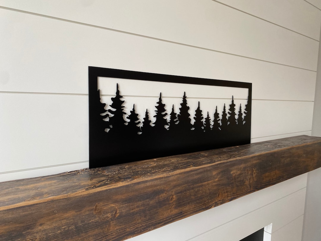 Frame Metal Tree Line Wall Art | Line of Trees | Forest - Etsy