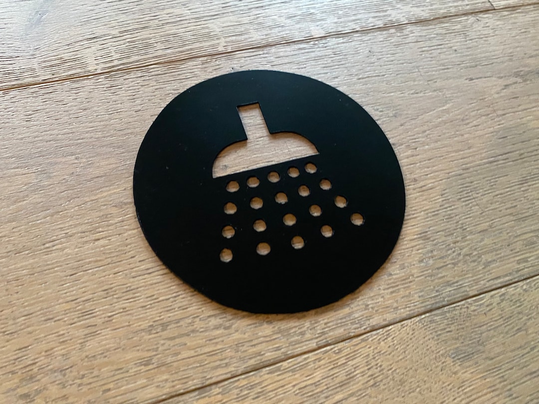 Shower Bathroom Sign Metal Home Simple Shower Door Sign Business Shower ...