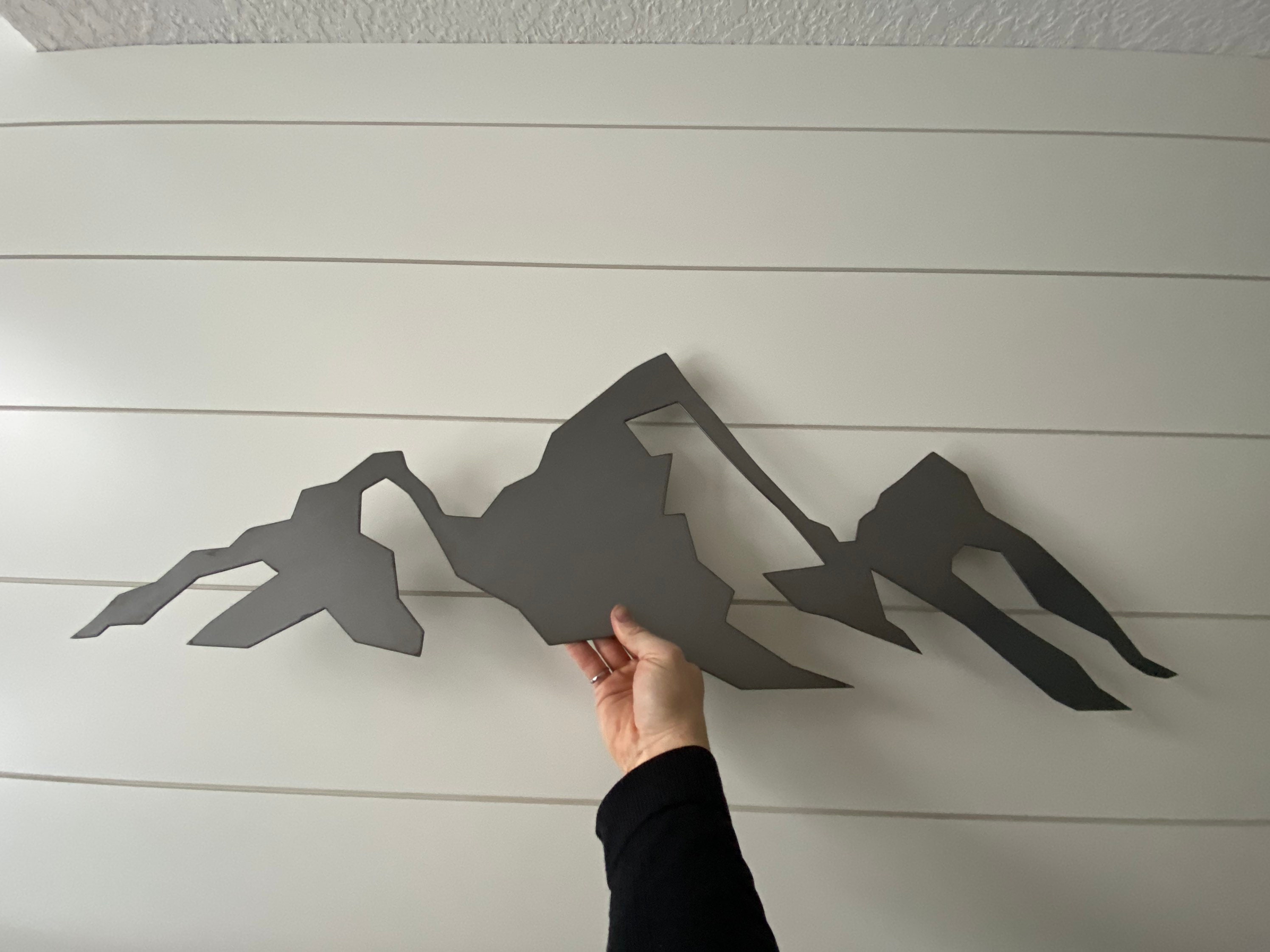 Rustic Metal Mountain Wall Art Vector Style. - Etsy