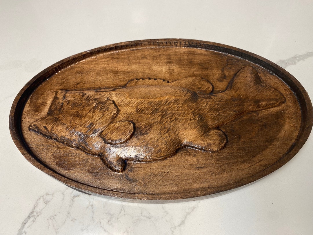 Wood Bass Fish Relief Art - Etsy