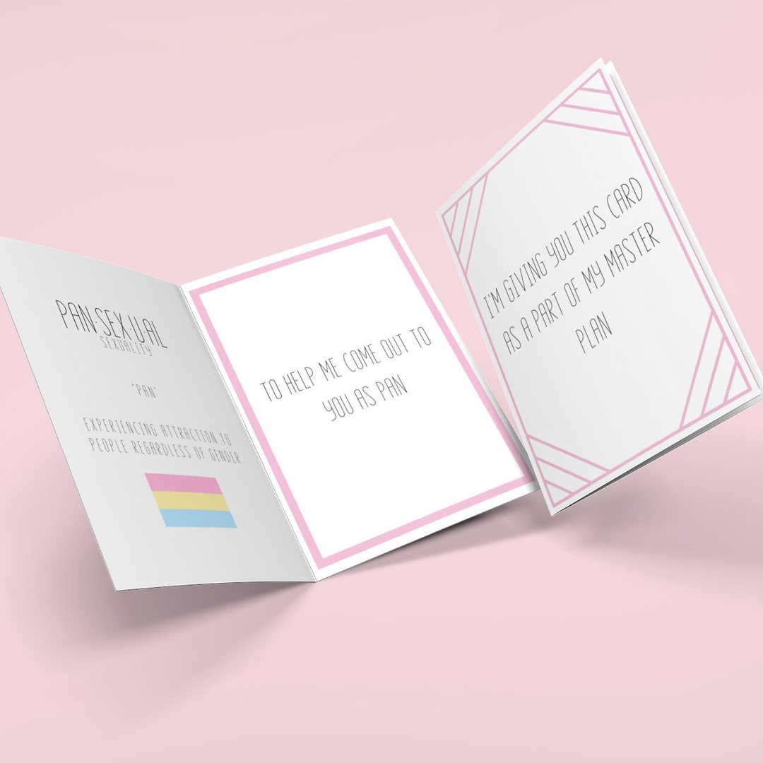 Pansexual Coming Out Card - Etsy