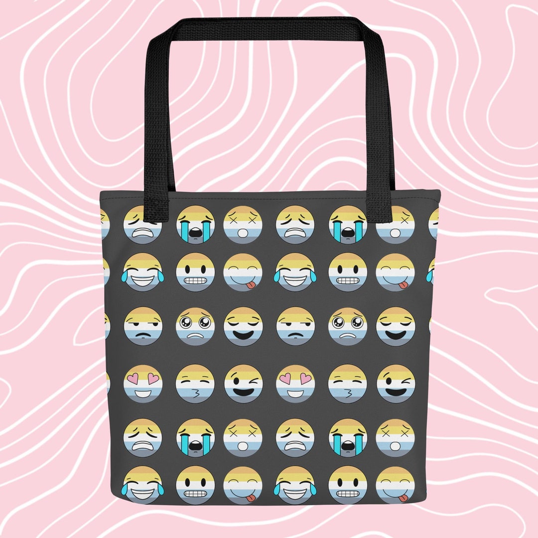 Aroace Emoji Tote Bag - Etsy