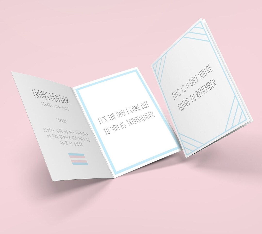 Transgender Coming Out Card - Etsy