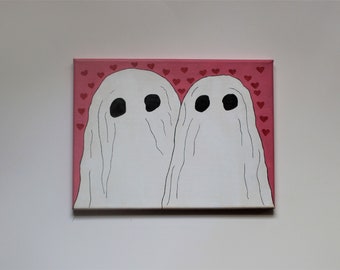 Cute Ghost Painting - Etsy