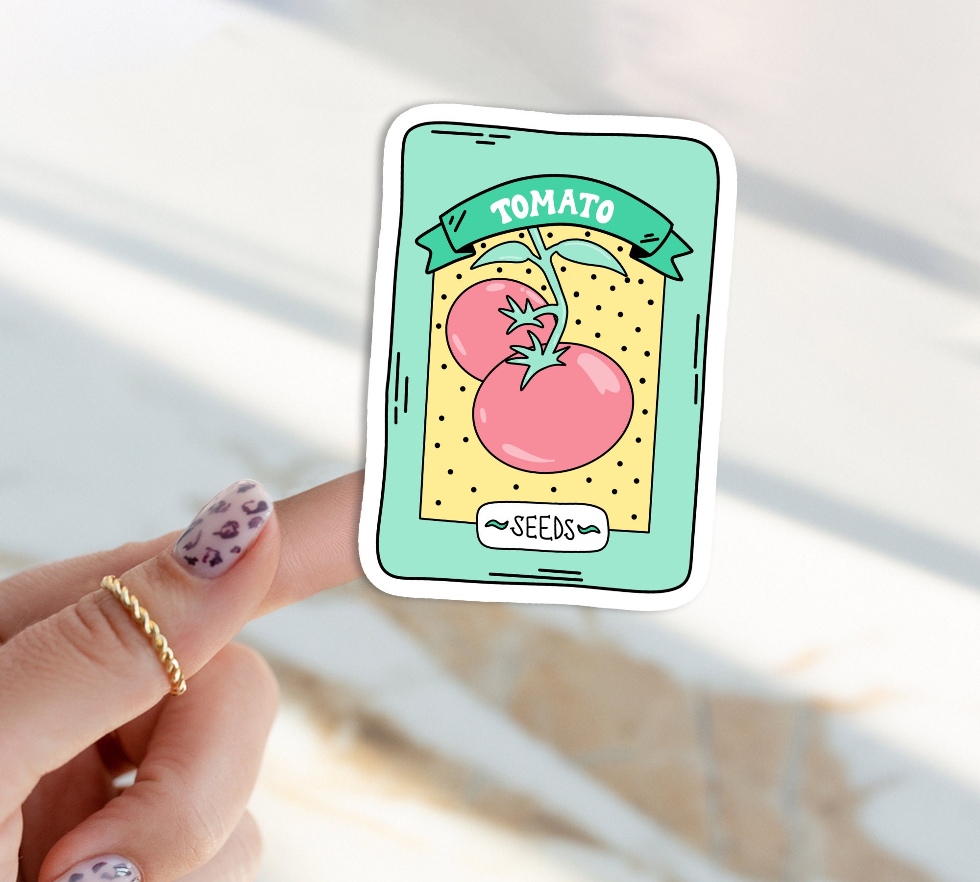 Tomato Sticker Cute / Seed Packet Sticker / Garden Seed Packet Sticker ...