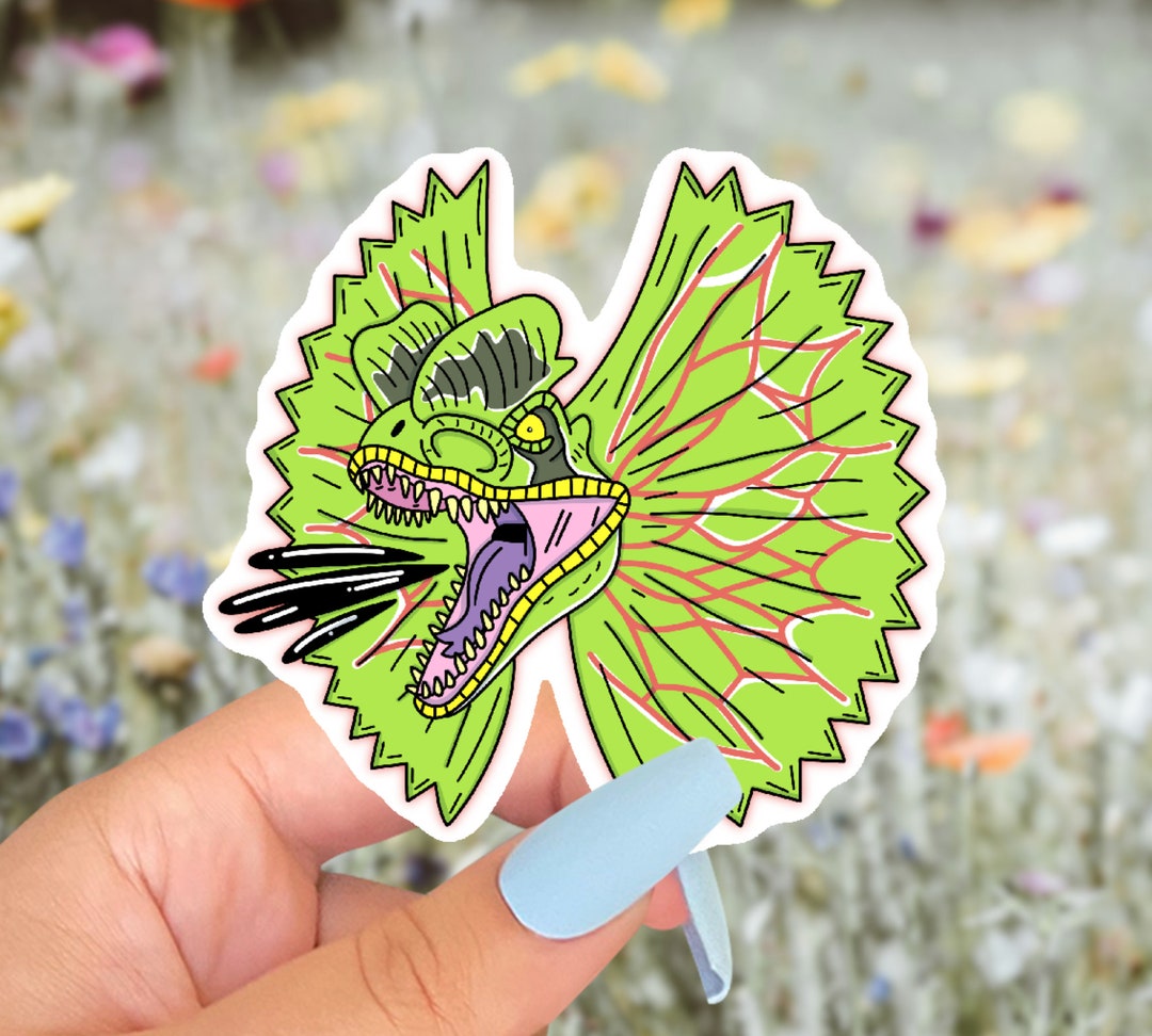 Dilophosaurus Sticker / Dinosaur Sticker / Dinosaur Decal / Jurassic ...