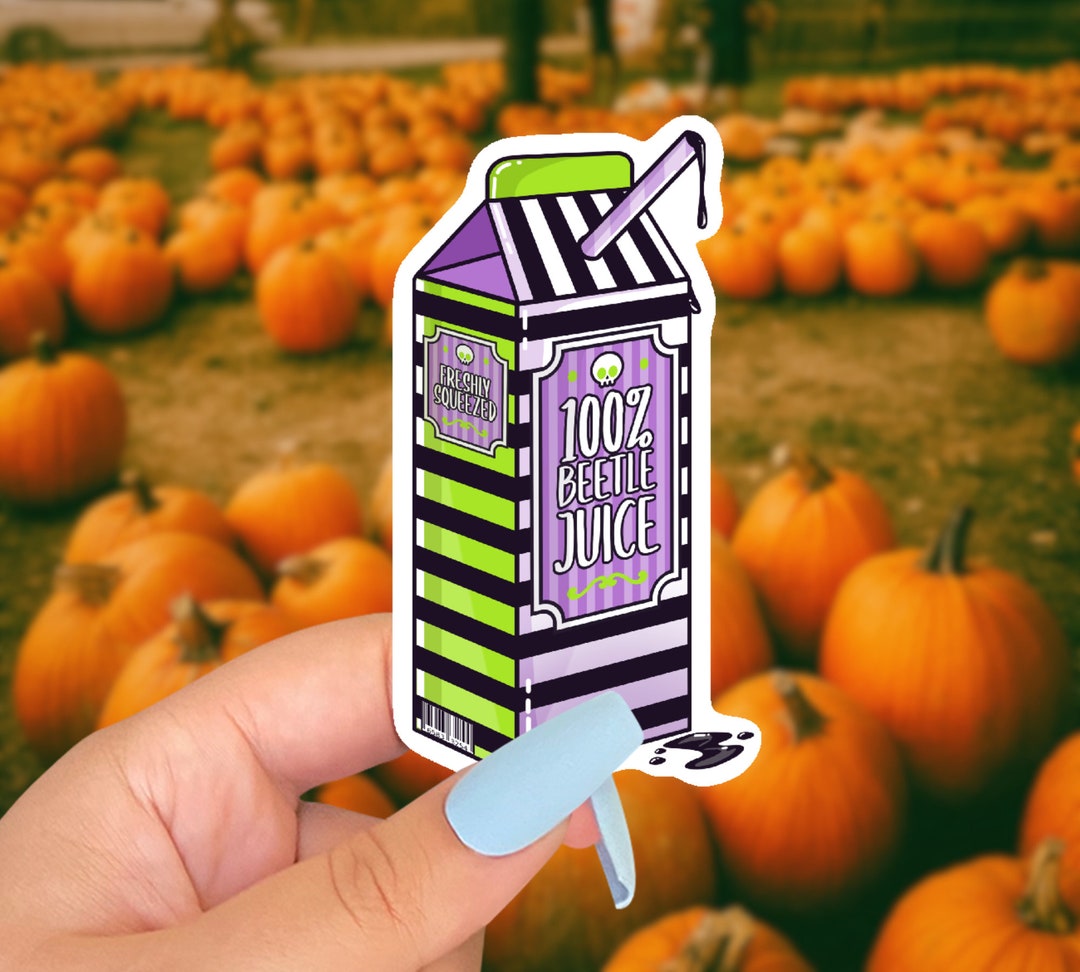 Beetlejuice Sticker / Tim Burton Sticker / Juice Box Sticker - Etsy