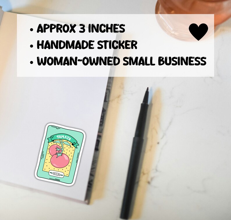 Tomato Sticker Cute / Seed Packet Sticker / Garden Seed Packet Sticker ...