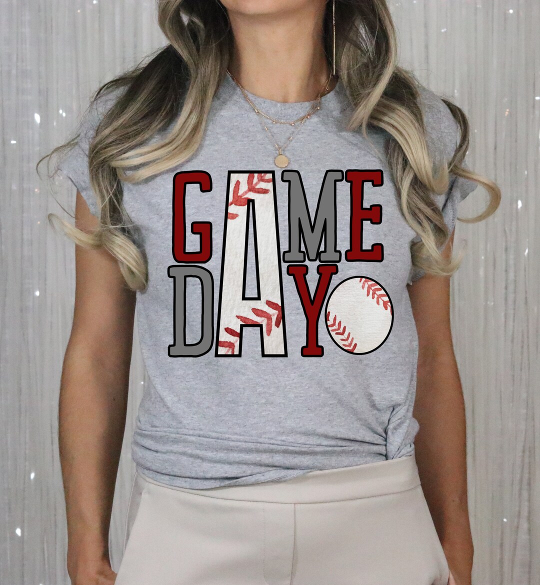 Game Day Baseball Maroon & Gray PNG DOWNLOAD ONLY - Etsy