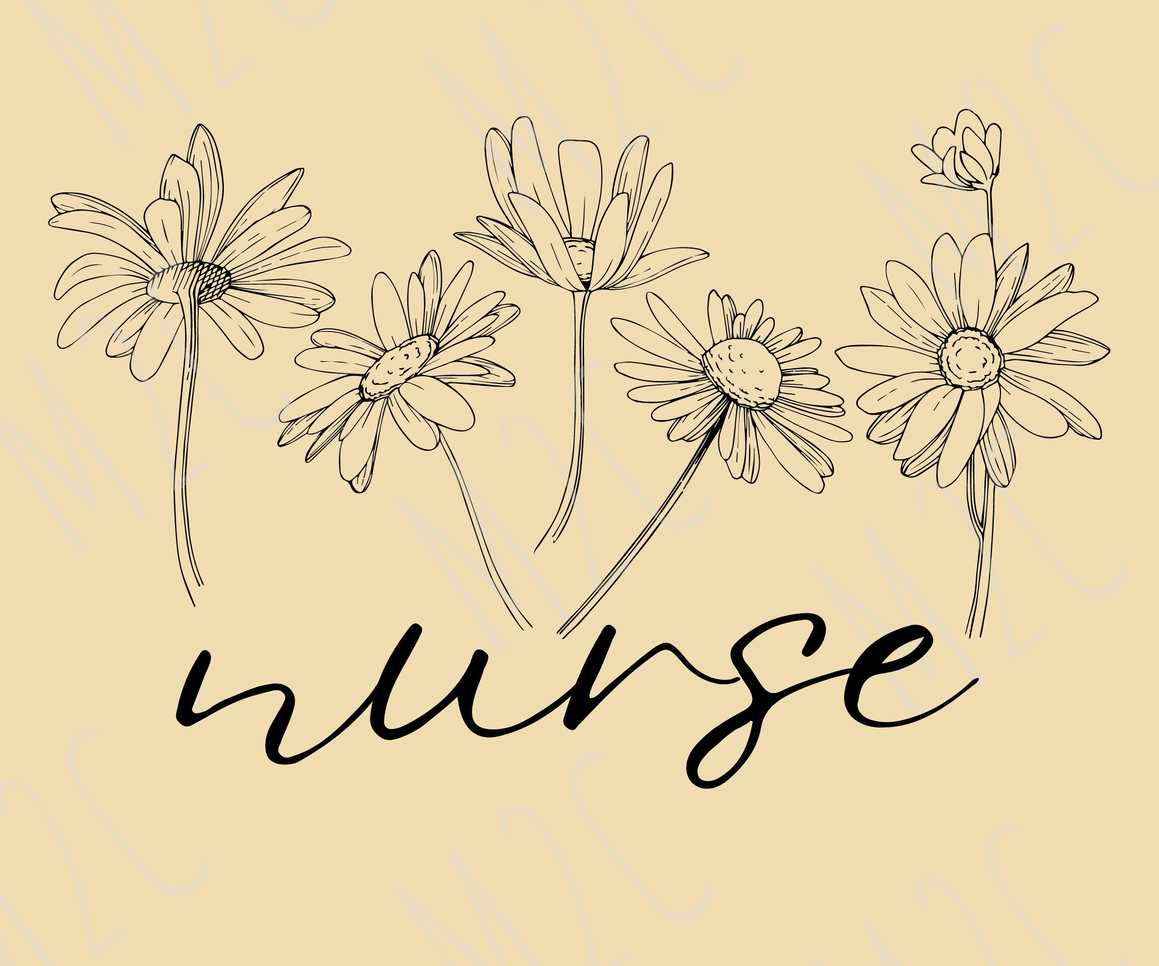 Nurse Flowers PNG DOWNLOAD ONLY - Etsy