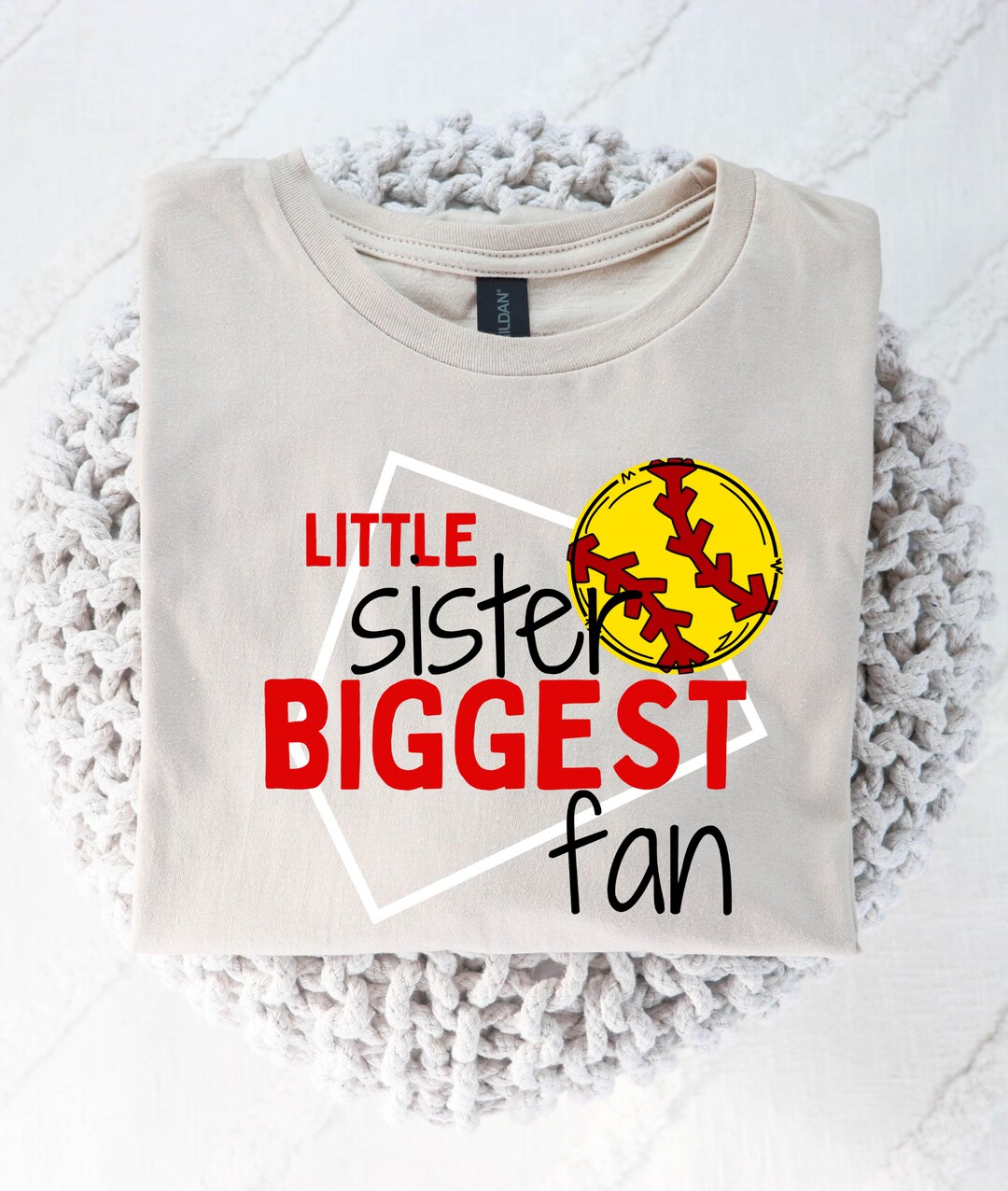Little Sister Biggest Fan Softball PNG DOWNLOAD ONLY - Etsy