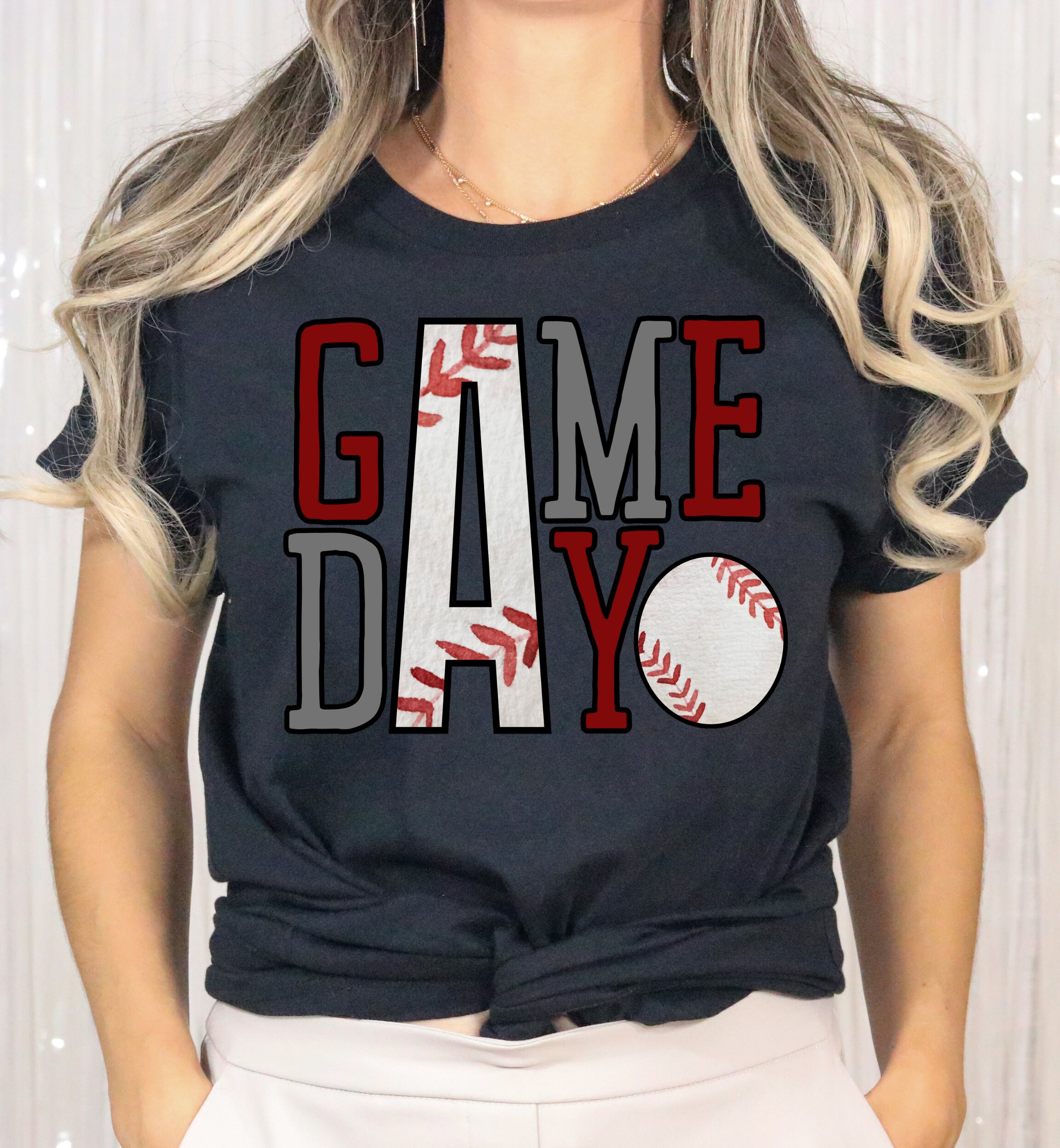 Game Day Baseball Maroon & Gray PNG DOWNLOAD ONLY - Etsy