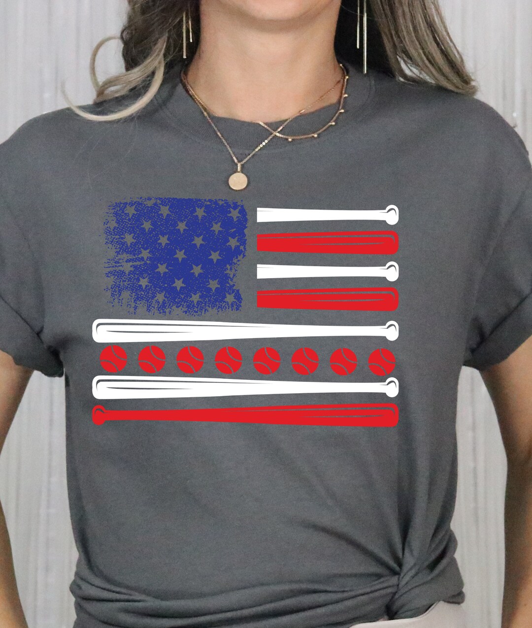 Baseball American Flag Shirt PNG DOWNLOAD ONLY - Etsy