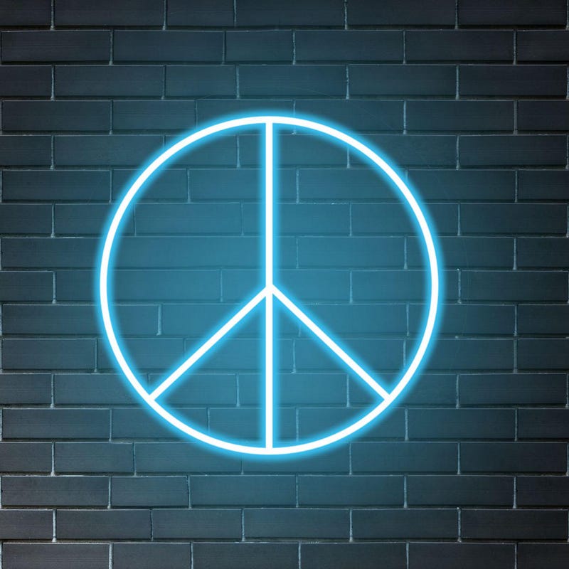 Neon Peace Sign - Etsy