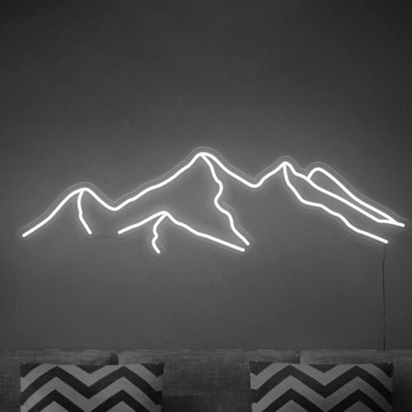 Neon Mountain - Etsy