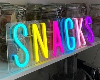 Snacks Neon Sign | Etsy