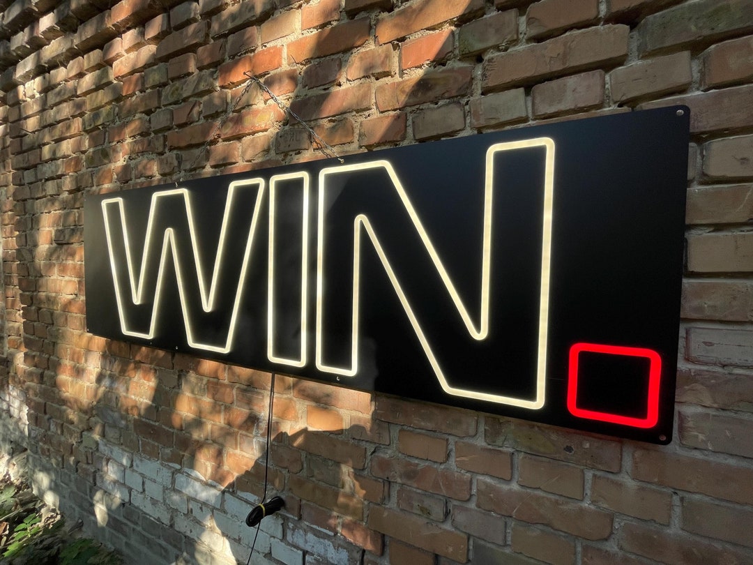 Win Motivational Gym Custom Neon Sign, Stylish Durable Personalized LED ...