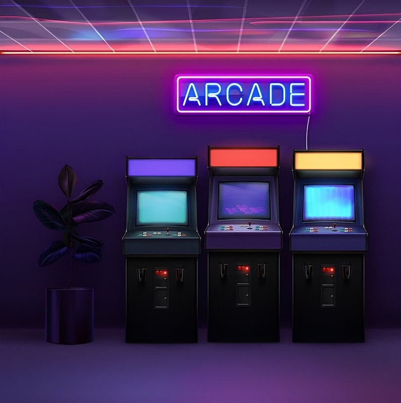 Arcade Neon Sign Arcade Decor Arcade LED Light up Light - Etsy