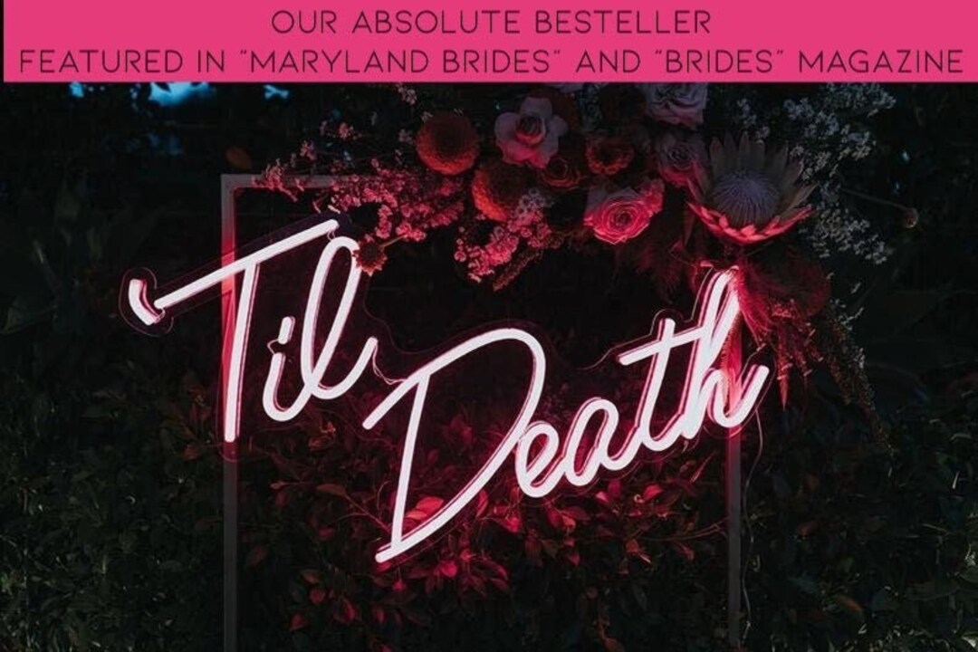 Til Death Neon Sign - Wedding Neon Sign - Etsy
