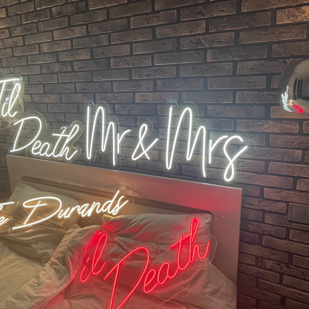 Mr and Mrs Neon Sign, Neon Sign Wedding - Etsy