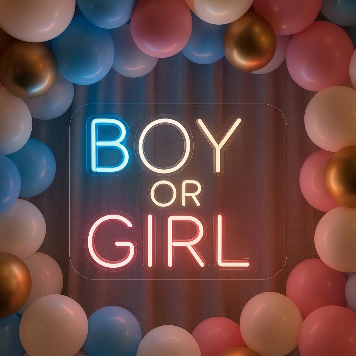 Baby Shower Neon Sign, Gender Reveal Sign, Boy or Girl Neon Light - Etsy