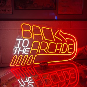 Back to the Arcade Neon Sign, Custom Neon Sign, Neon Sign Bedroom, LED ...