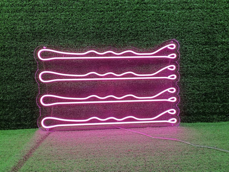Bobby Pins Neon Sign, Custom Neon Sign, Neon Sign Bedroom, LED Neon ...