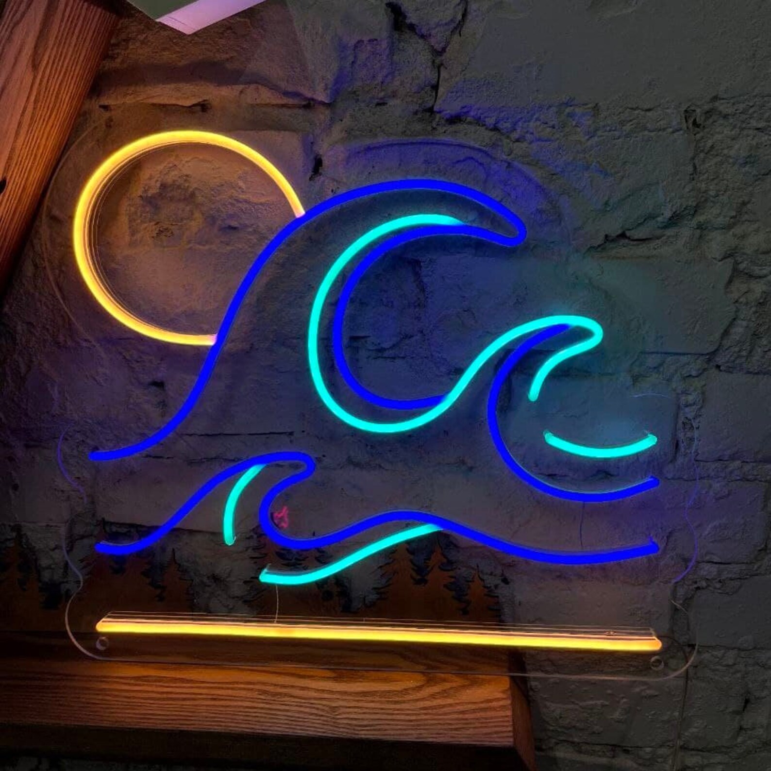Ocean Wave Neon Sign Custom Neon Sign Neon Sign Bedroom LED - Etsy