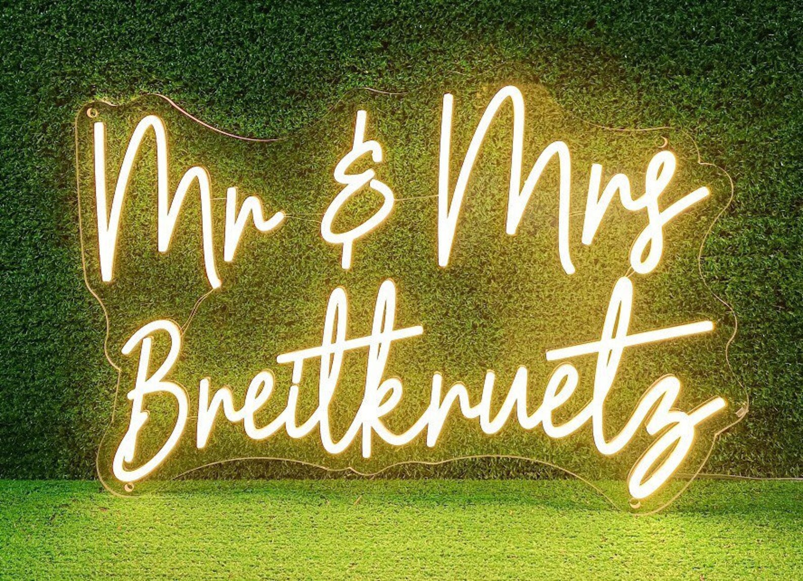 Custom Neon Sign Wedding Mr and Mrs Neon Sign LED Neon - Etsy