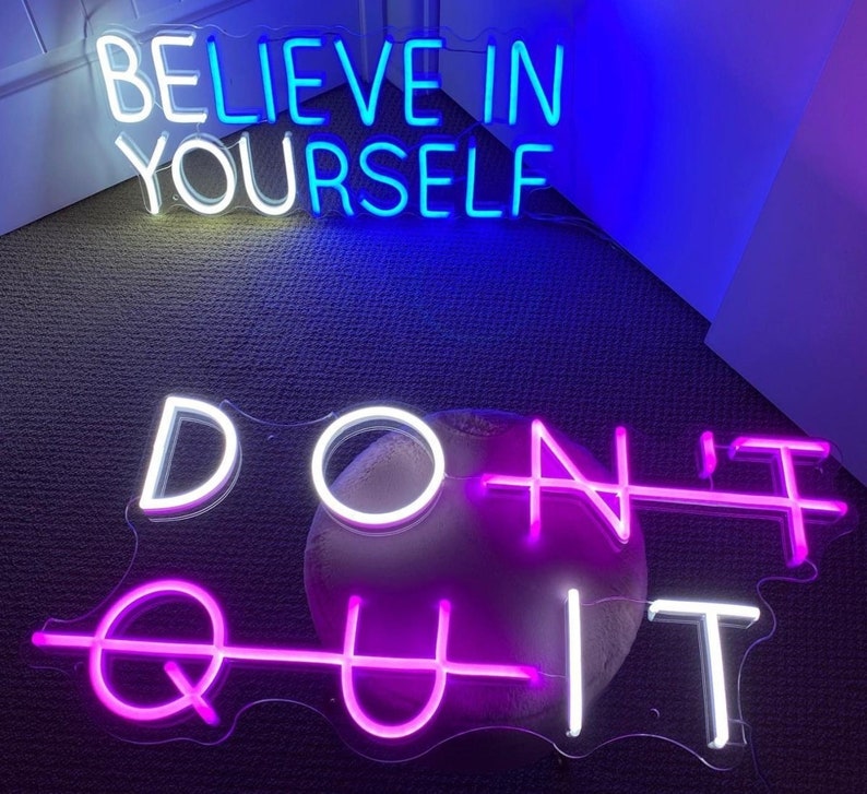 DON'T QUIT Neon Sign Home Gym LED Light Motivation Neon - Etsy