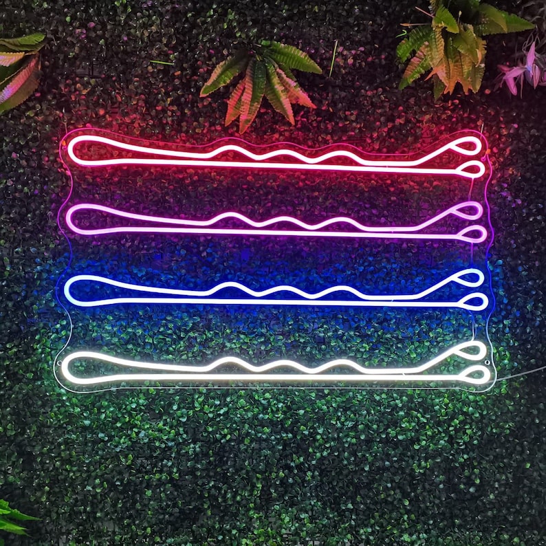Bobby Pins Neon Sign, Custom Neon Sign, Neon Sign Bedroom, LED Neon ...