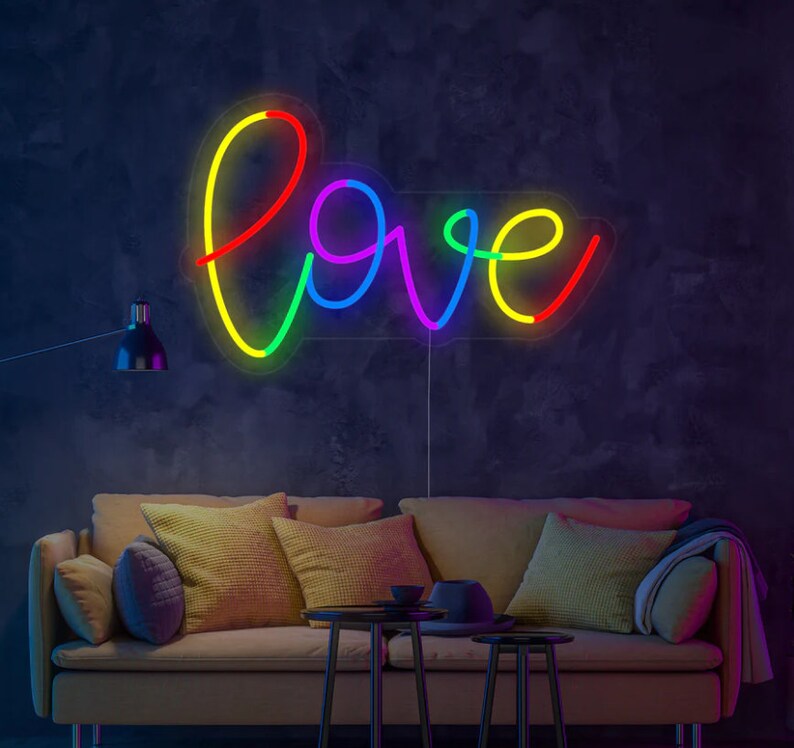 LGBTQ Pride Neon Sign, Custom Neon Sign, Neon Sign Bedroom, LED Neon ...