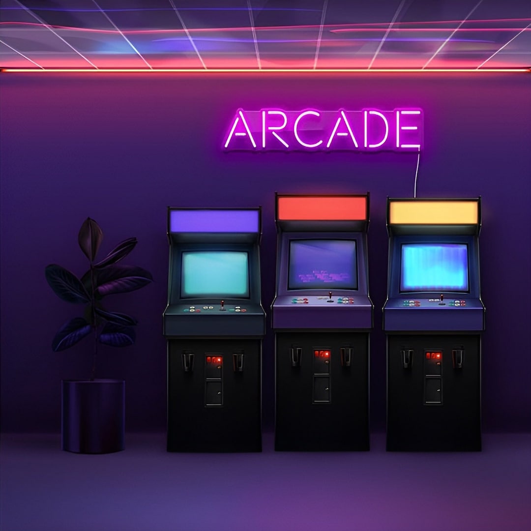 Arcade Neon Sign, Arcade LED Light up Light, Arcade Decor, Retro Neon ...