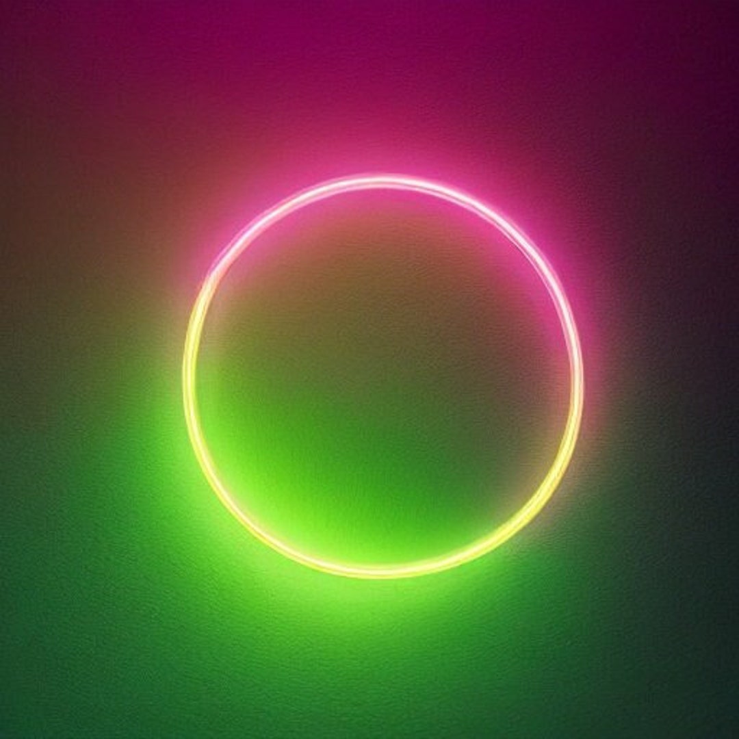 Circle Neon Sign - Round Neon Sign - LED Light up Sign - Sun Neon Sign ...