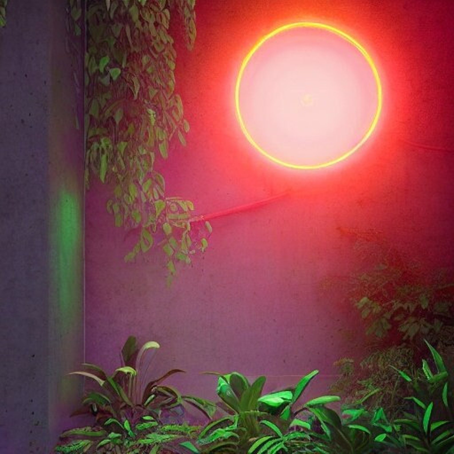 Circle Neon Sign - Round Neon Sign - LED Light up Sign - Sun Neon Sign ...