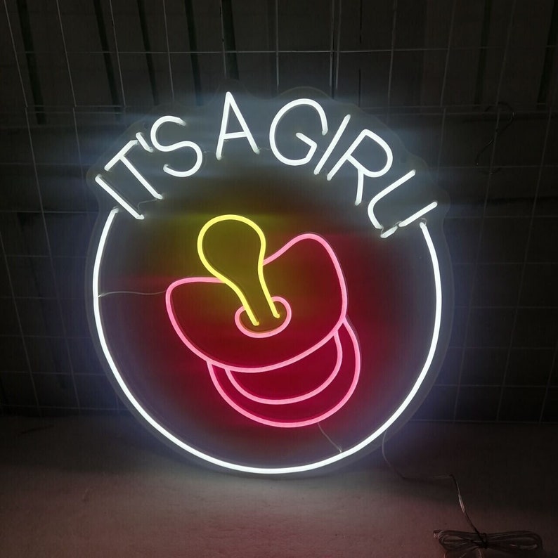 Baby Shower Neon Sign Gender Reveal Sign Boy or Girl Neon - Etsy