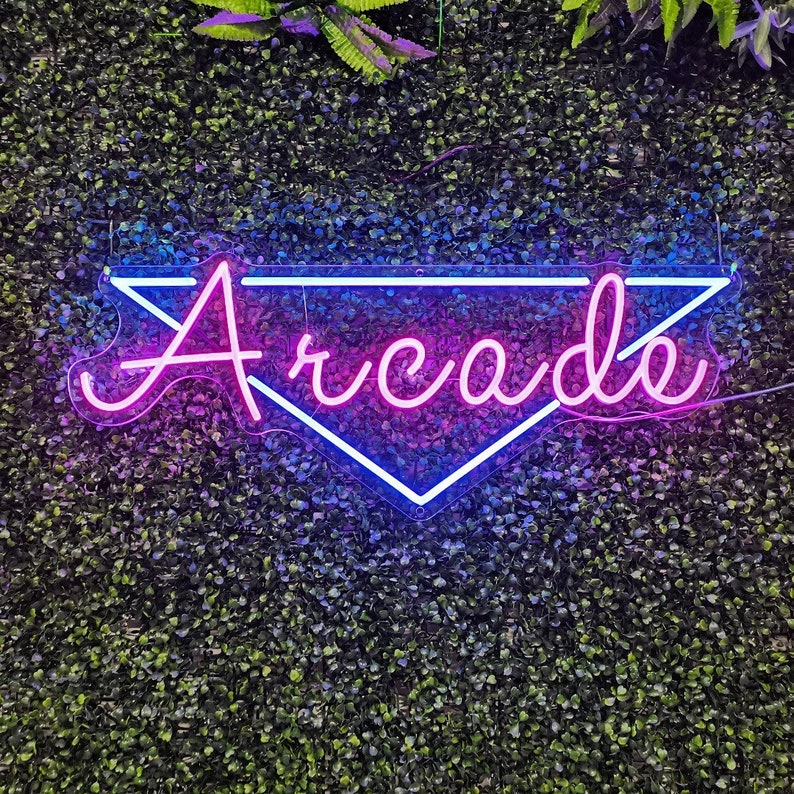 Arcade Neon Sign, Arcade LED Light up Light, Arcade Decor, Retro Neon ...