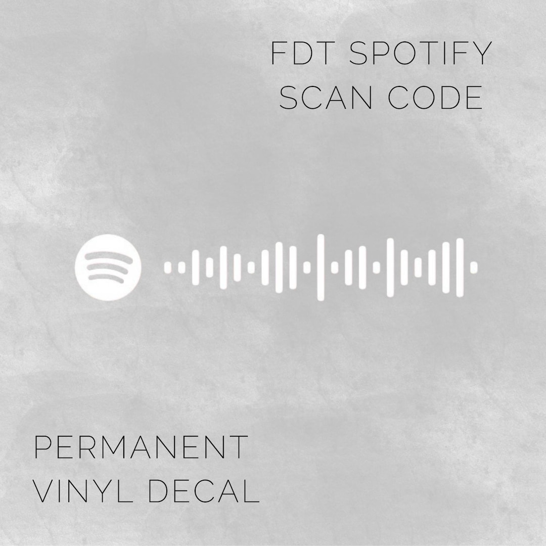 FDT X YG Spotify Scan Code Vinyl Decal (1x5") - Etsy